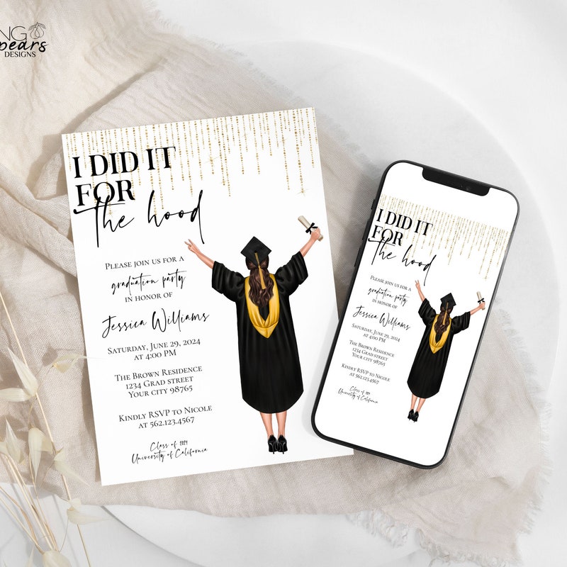 Masters Degree Graduation Invitation - Etsy