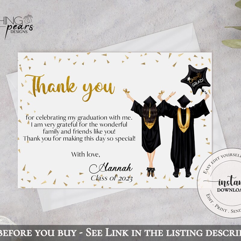 Graduation Thank You Cards Class of 2023 - Etsy