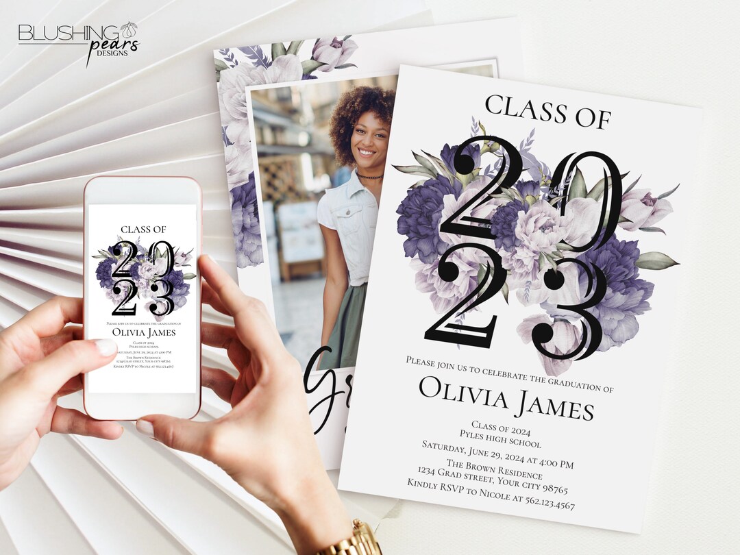 Editable Photo Graduation Invitation Template, 2023 Graduation ...