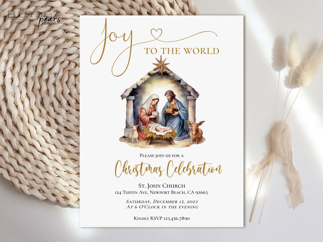 Nativity Flyer, Religious Christmas Party Flyer, Nativity Christmas ...