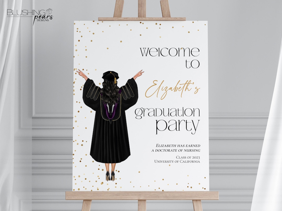 Personalized Phd Doctorate Graduation Welcome Sign, Doctorate ...