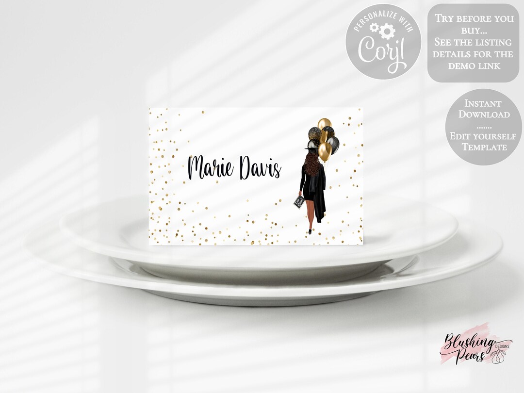 Personalized Graduation Place Setting, Class of 2021 Graduation Party ...