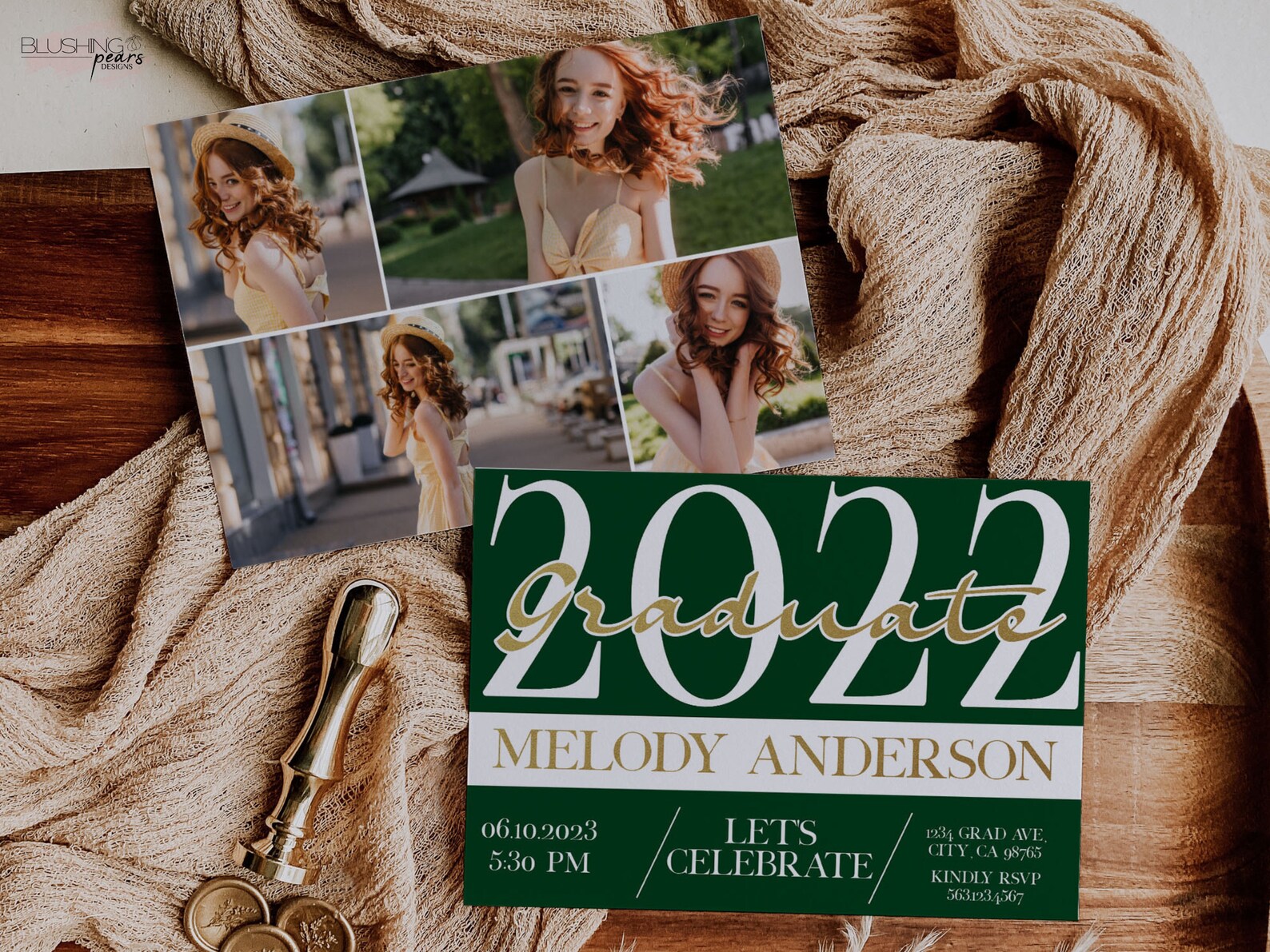 Graduation Invitation, Photo Graduation Announcement, Class of 2022 ...