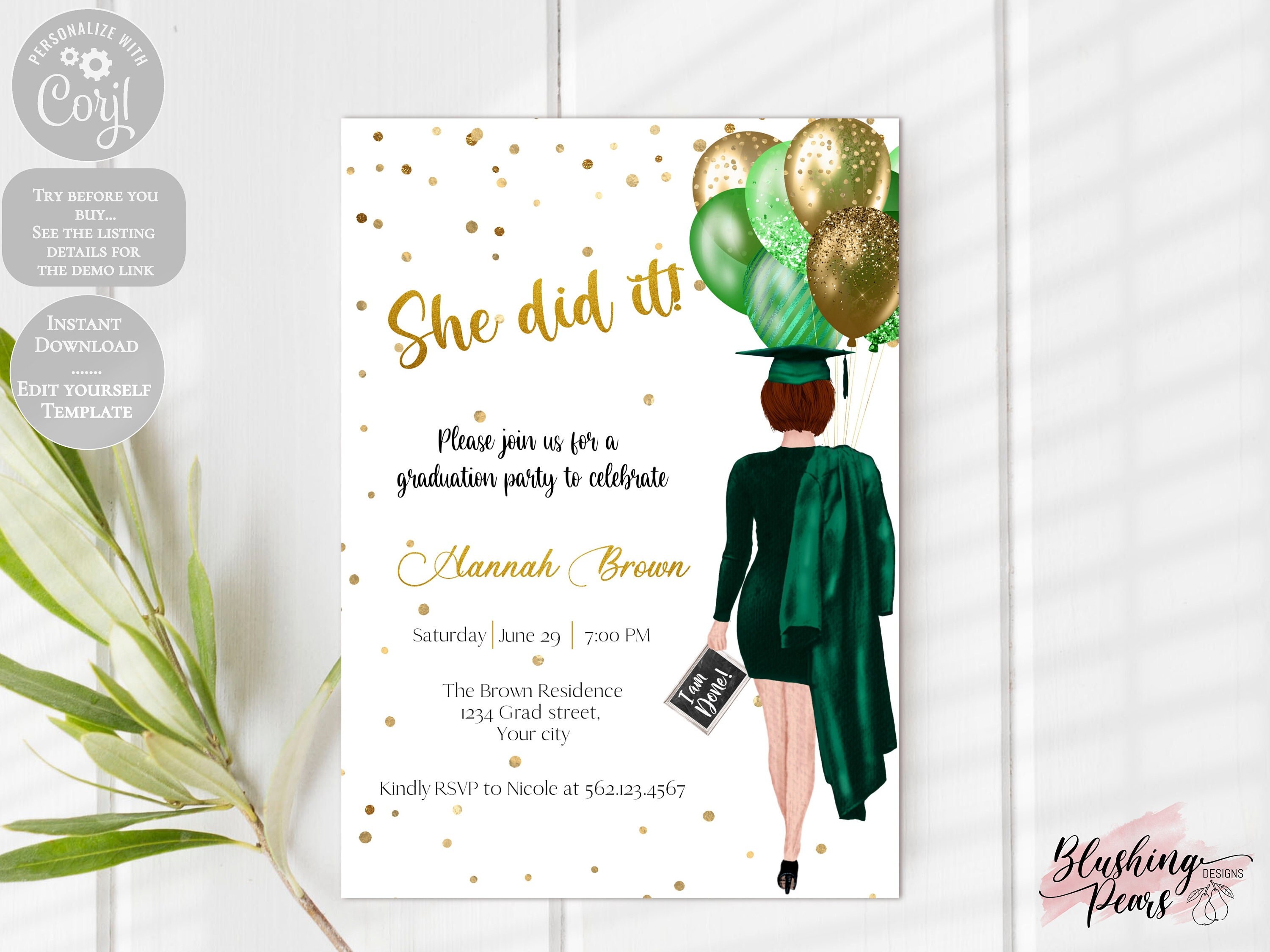 Personalized Graduation Invitation Class of 2021 Graduation - Etsy