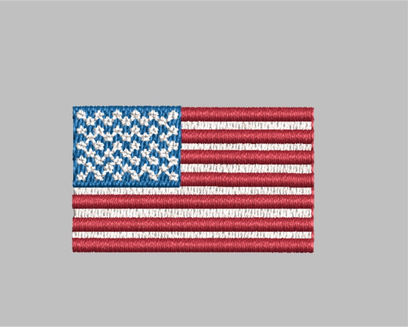 Small US Flag for Machine Embroidery Design | Instant Download | 7 ...