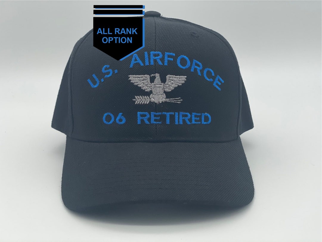 US Air Force ALL Ranks Retired Embroidered Hat - Etsy