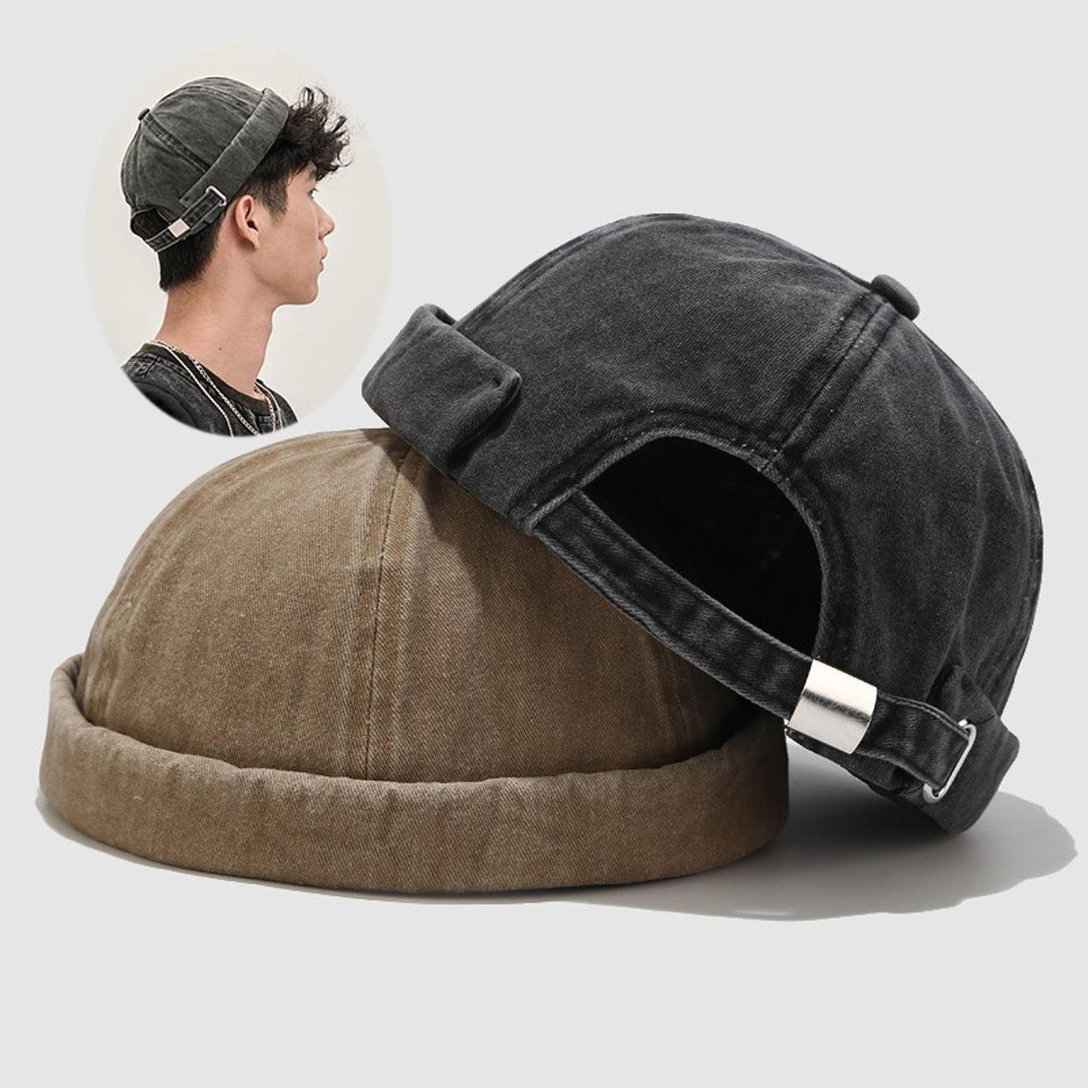 Vintage Docker Cap Brimless Hat Beanie Hats Cotton Retro - Etsy