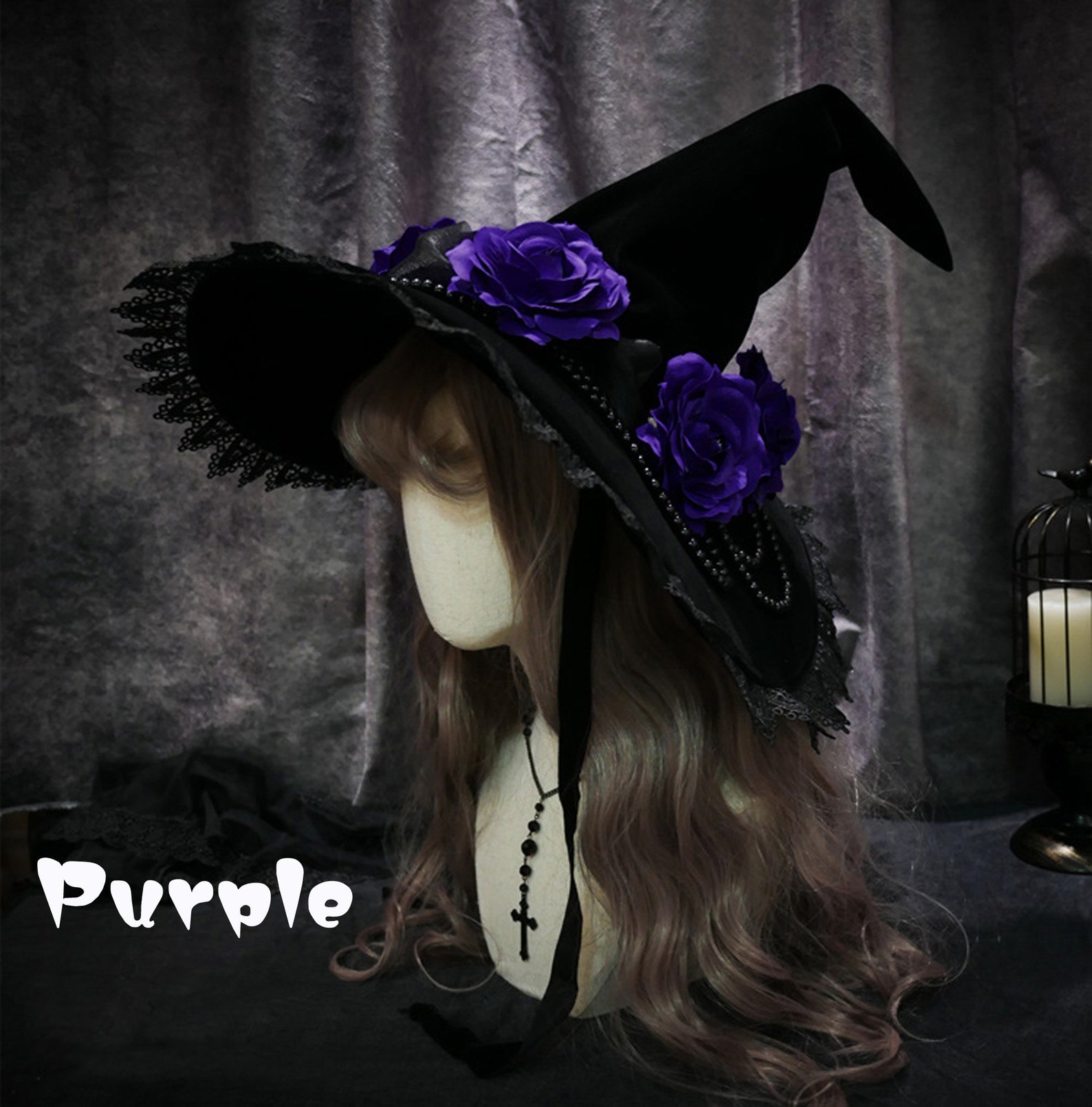 Handmade Halloween Witch Hat Gothic Magic Costume Props - Etsy