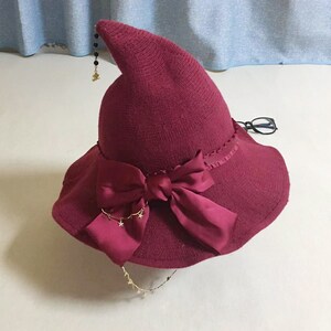 Handmade Halloween Witch Hat, Gothic Magic Costume Accessories Props ...