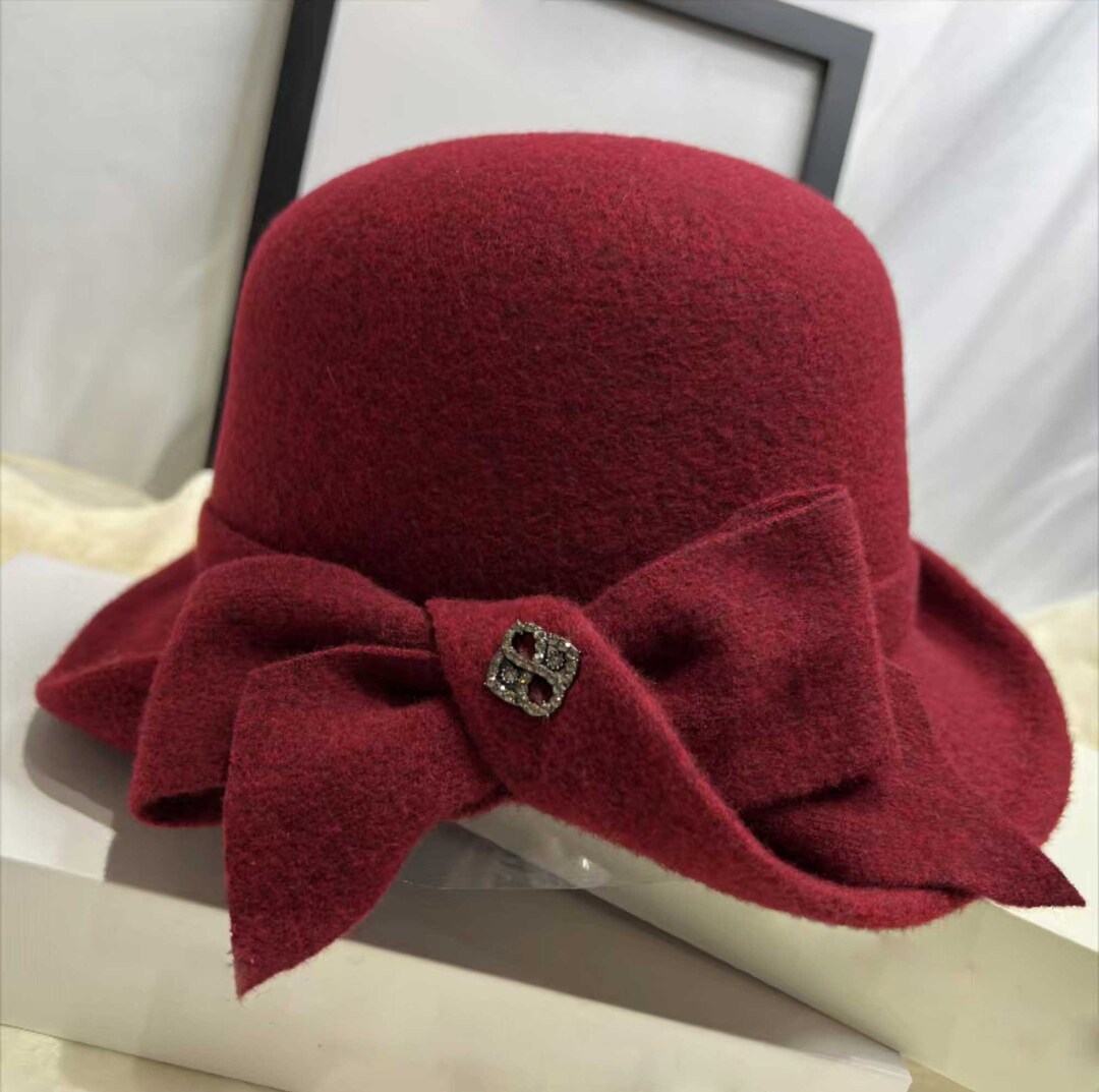 Handmade Wool Hat, Wool Blend Bucket Hat for Women, Spring Fall Winter ...