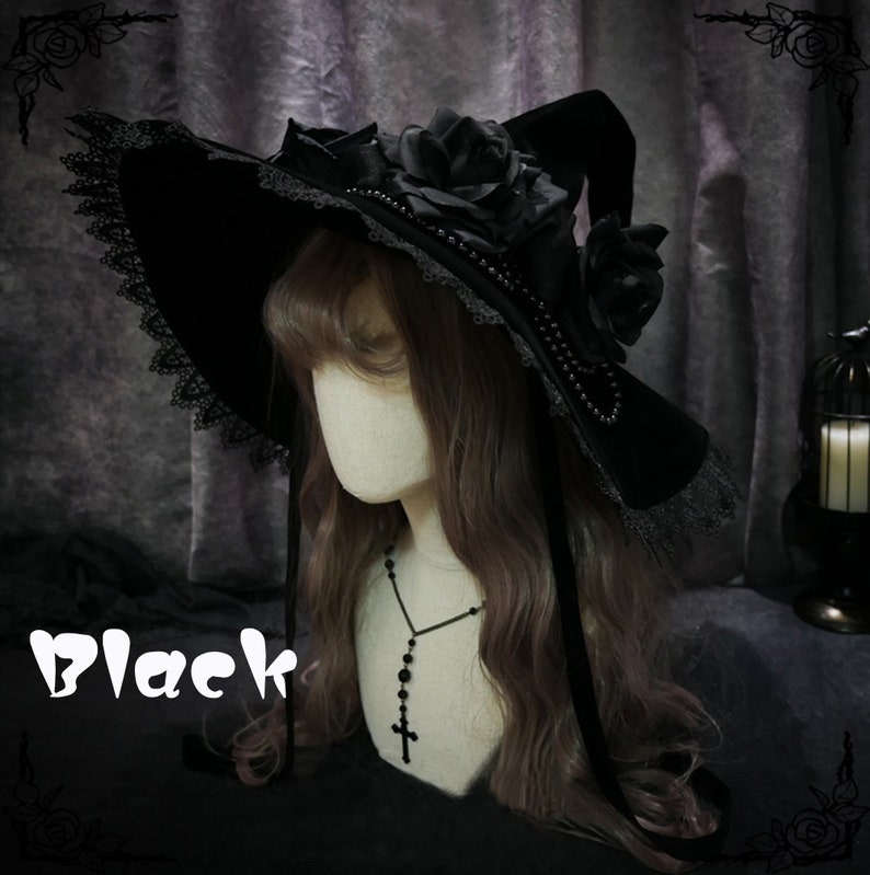 Handmade Halloween Witch Hat Gothic Magic Costume Props - Etsy