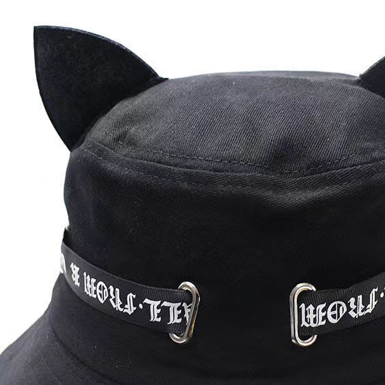 Cat Ear Vintage Bucket Hat Wide Brim Bucket Hat Cotton - Etsy
