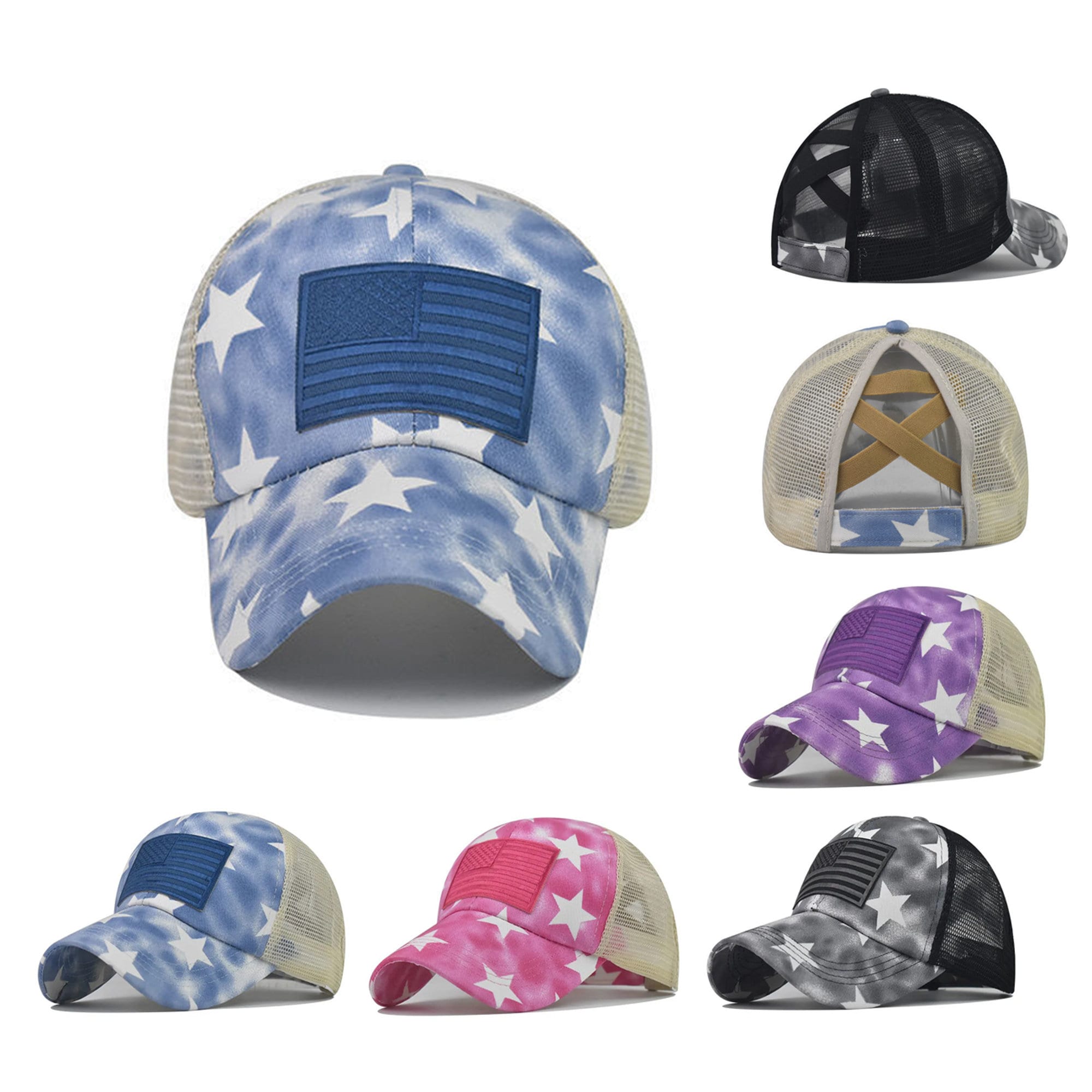 Blue High Ponytail Cap Women Baseball Cap High Pony Hat - Etsy UK