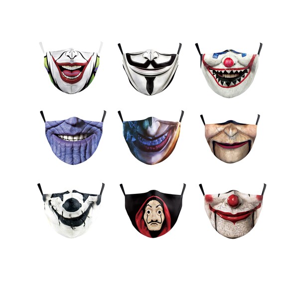 Unisex Adult Halloween Clown Face Mask. Horror Movie Mask. - Etsy