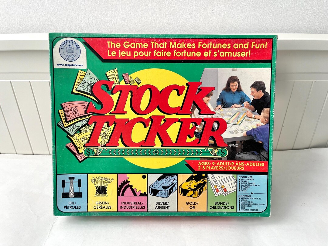 Vintage Stock Ticker Board Game. Canada Games. Green Complete - Etsy