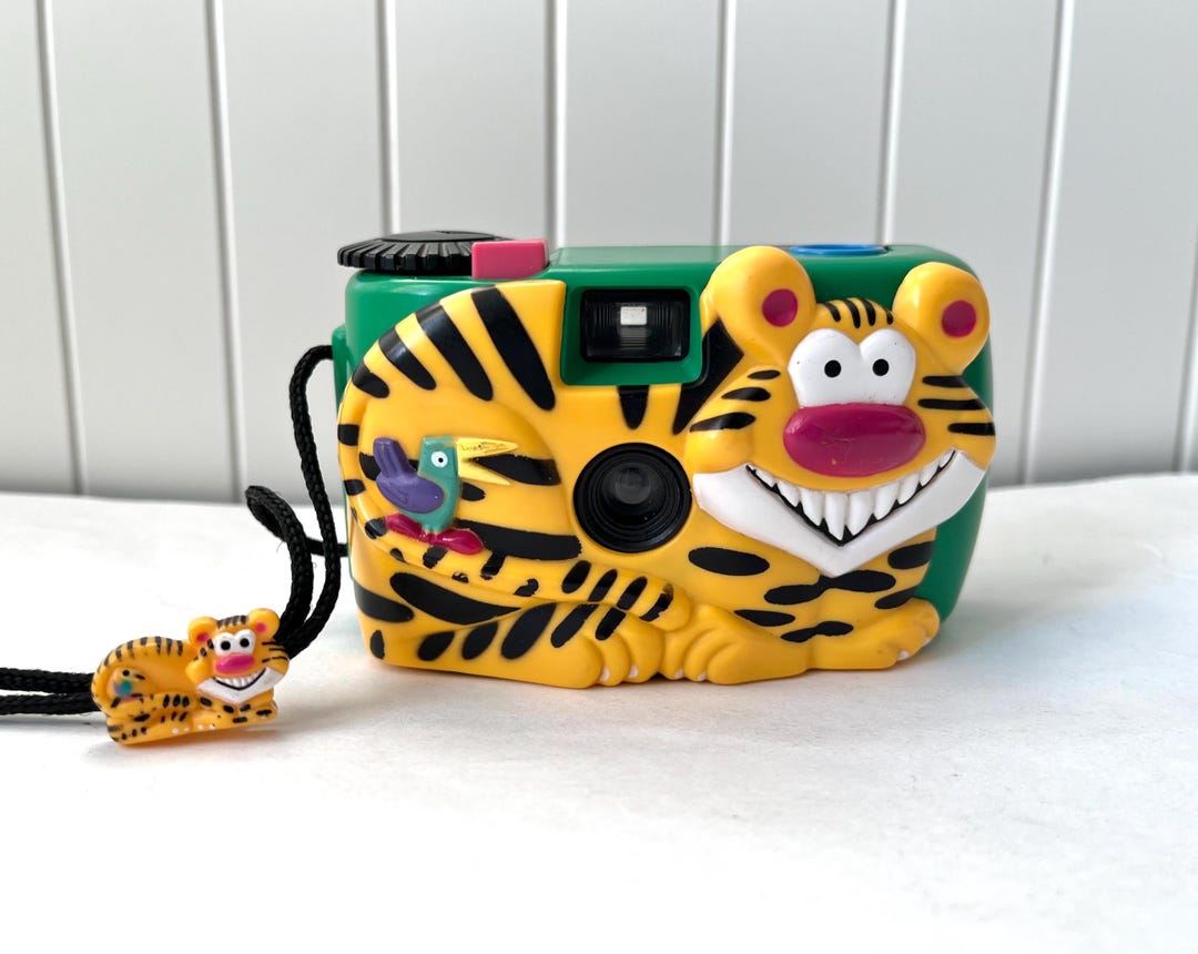 Vintage 90's Vivitar Kids Critter Camera Tiger 35mm Film Analog Photo ...
