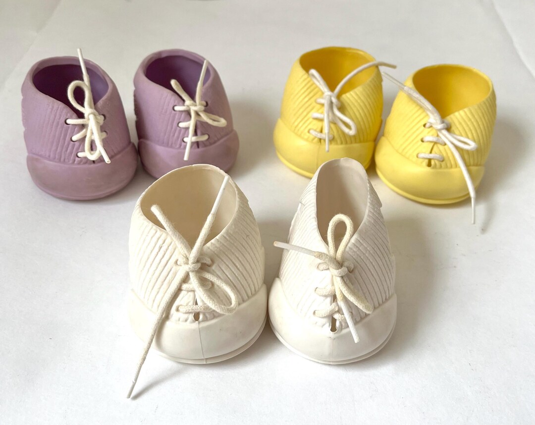 Set of 3 Vintage Cabbage Patch Doll Shoes With Laces - Ideal Nursery ...