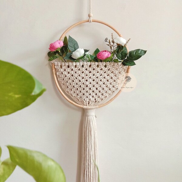 Macrame Wall Basket - Etsy
