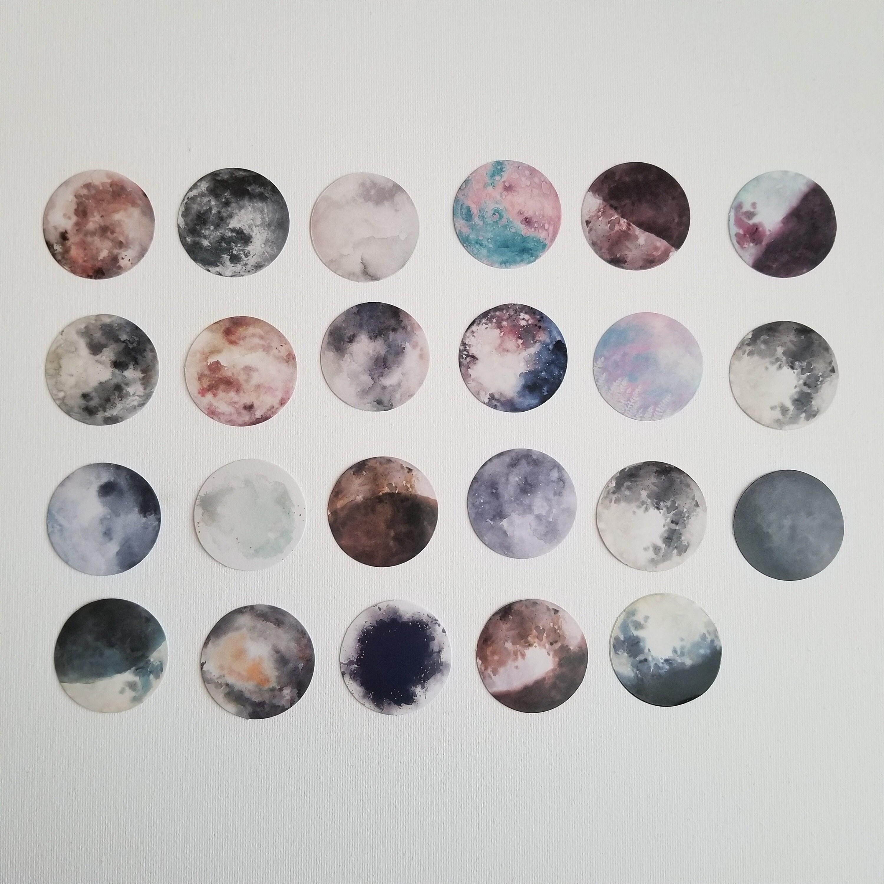 46pcs Moon Sticker Pack For Journaling Scrapbooking Bullet | Etsy
