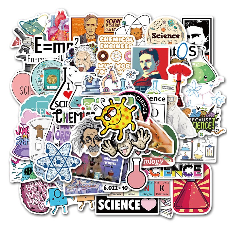 50pcs Physics Chemistry Science Sticker Pack For Laptop | Etsy