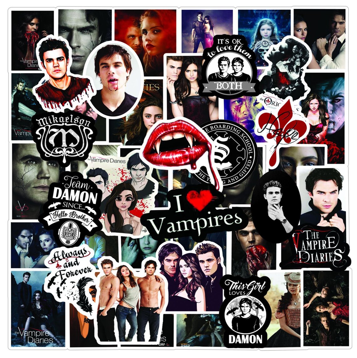 50pcs The Vampire Diaries Sticker Pack For Laptop Water | Etsy