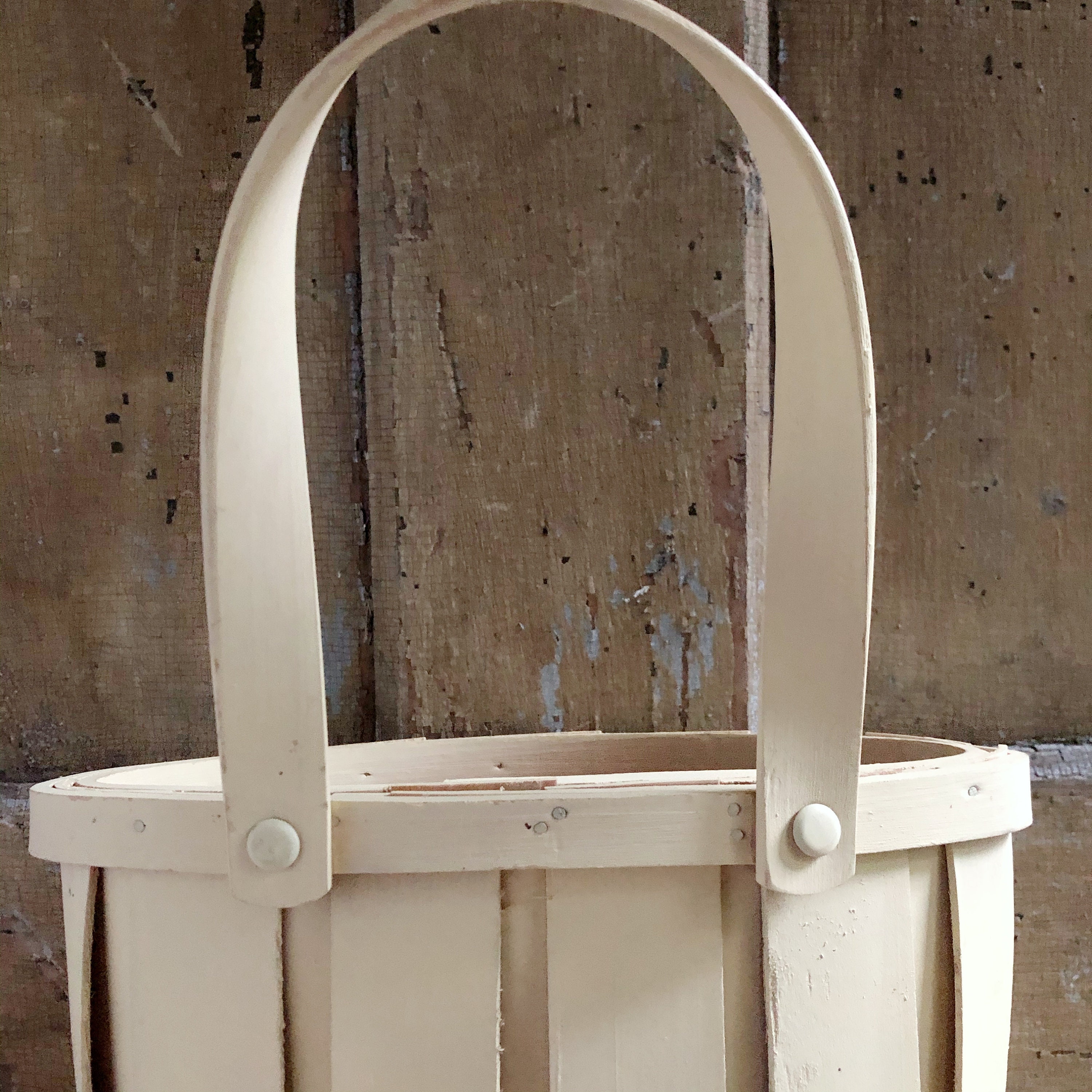 Vintage Slatted Wood Wall Basket - Etsy