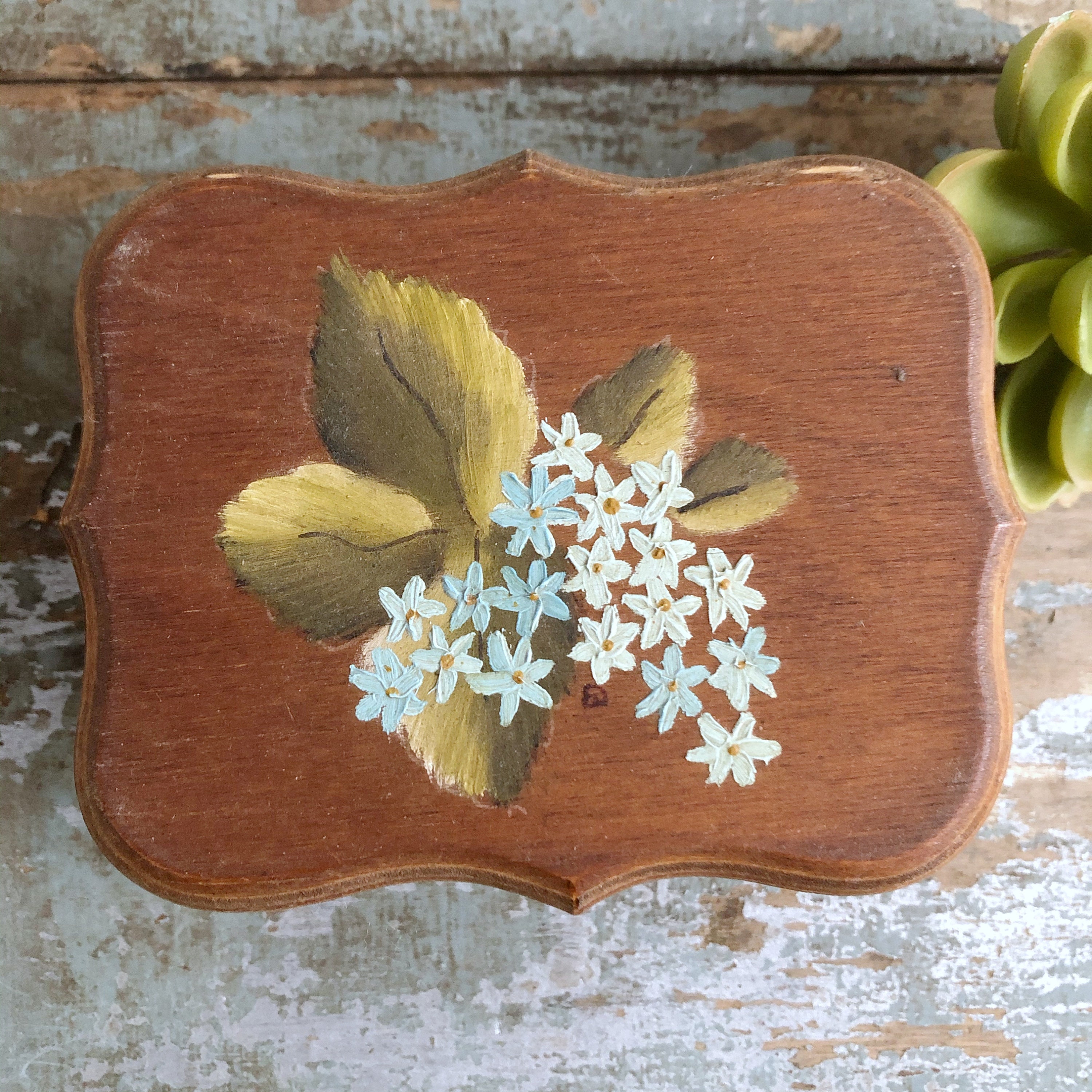 Hand Painted Small Wooden Trinket Box - Etsy UK