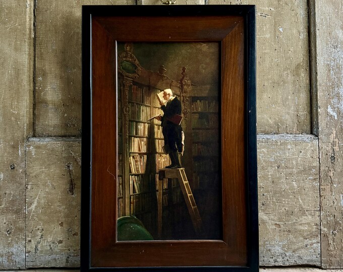 Carl Spitzweg Bookworm - Private Library Framed Art - Wood Frame - Etsy