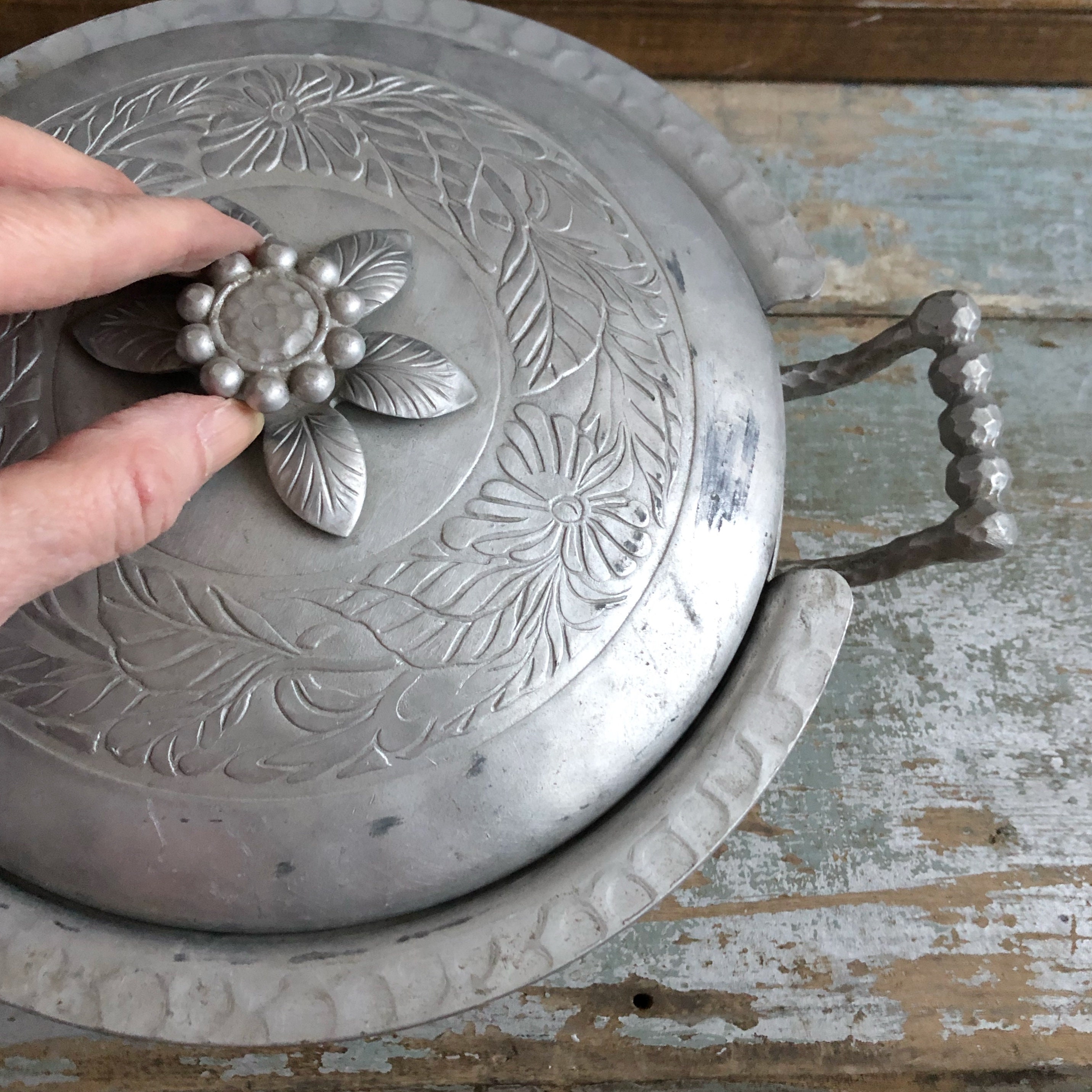 Vintage Aluminum Covered Dish With Handles - Etsy