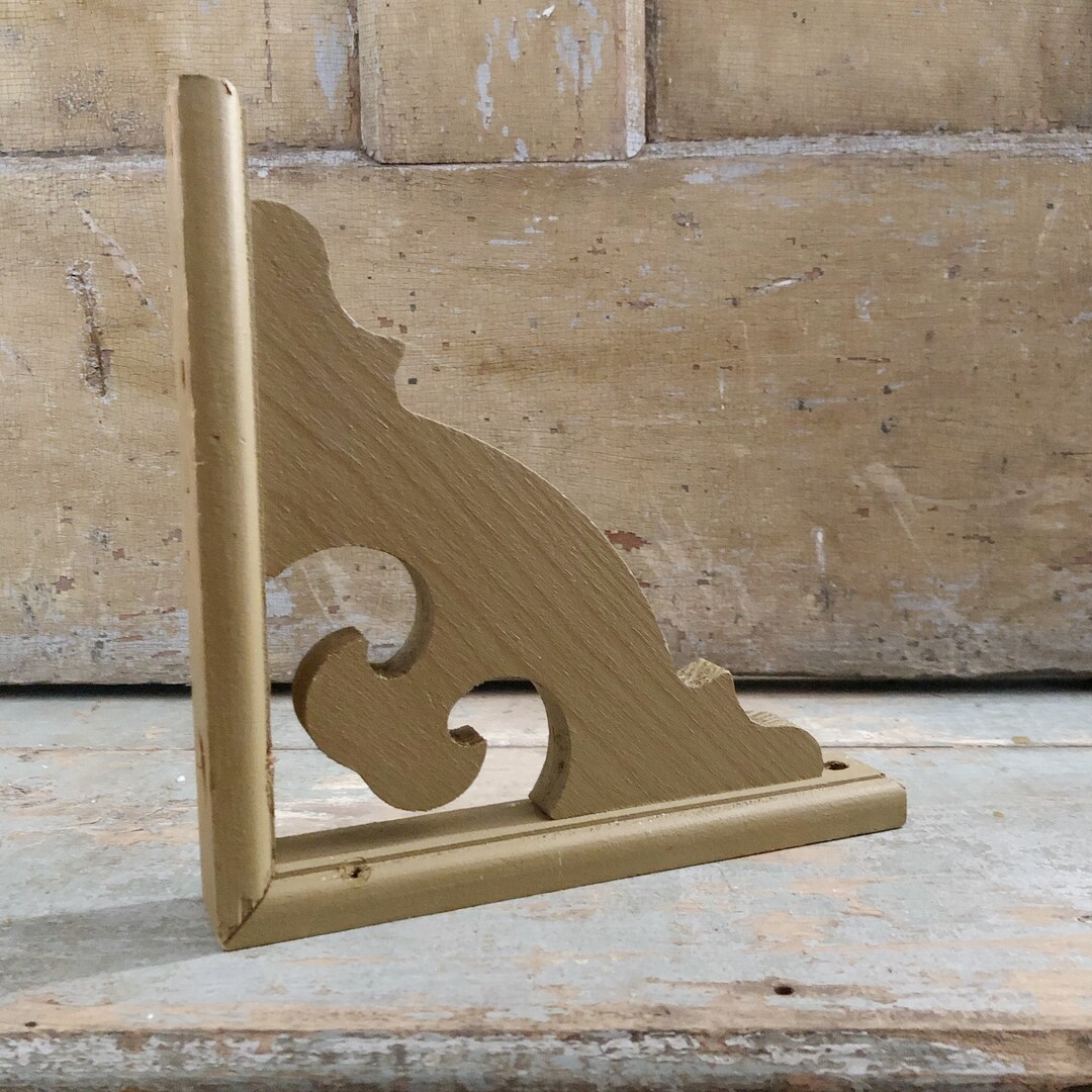 Vintage Painted Shelf Bracket(s) With Beautiful Design - Etsy