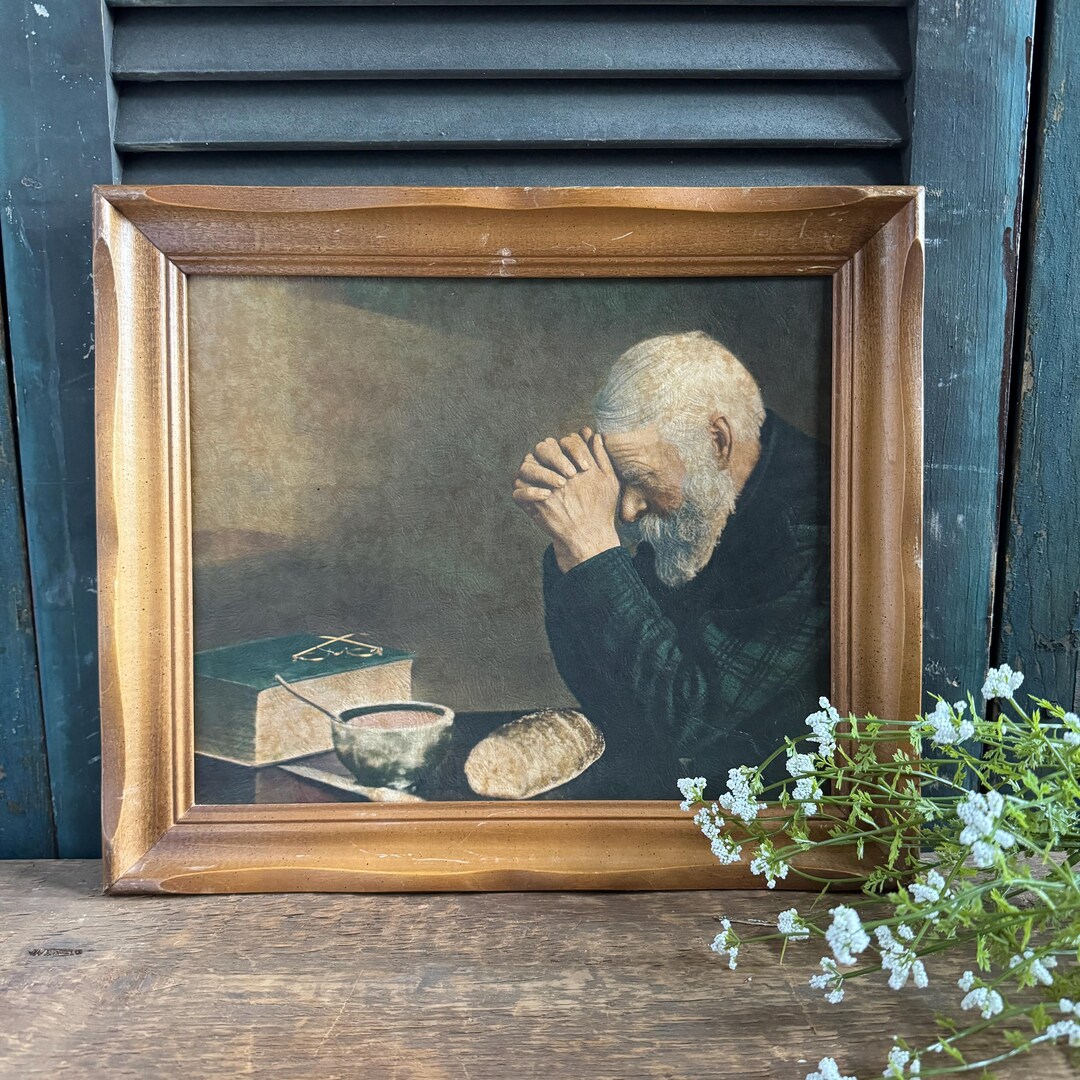 Eric Engstrom Grace Print Vintage Art Praying Man Vintage Religious ...
