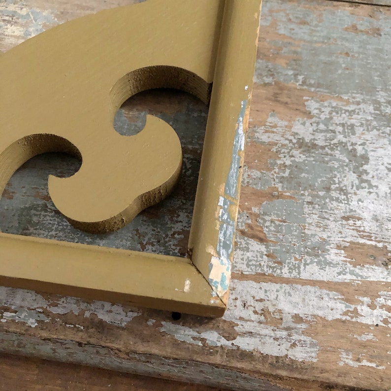Vintage Painted Shelf Brackets With Beautiful Design | Etsy