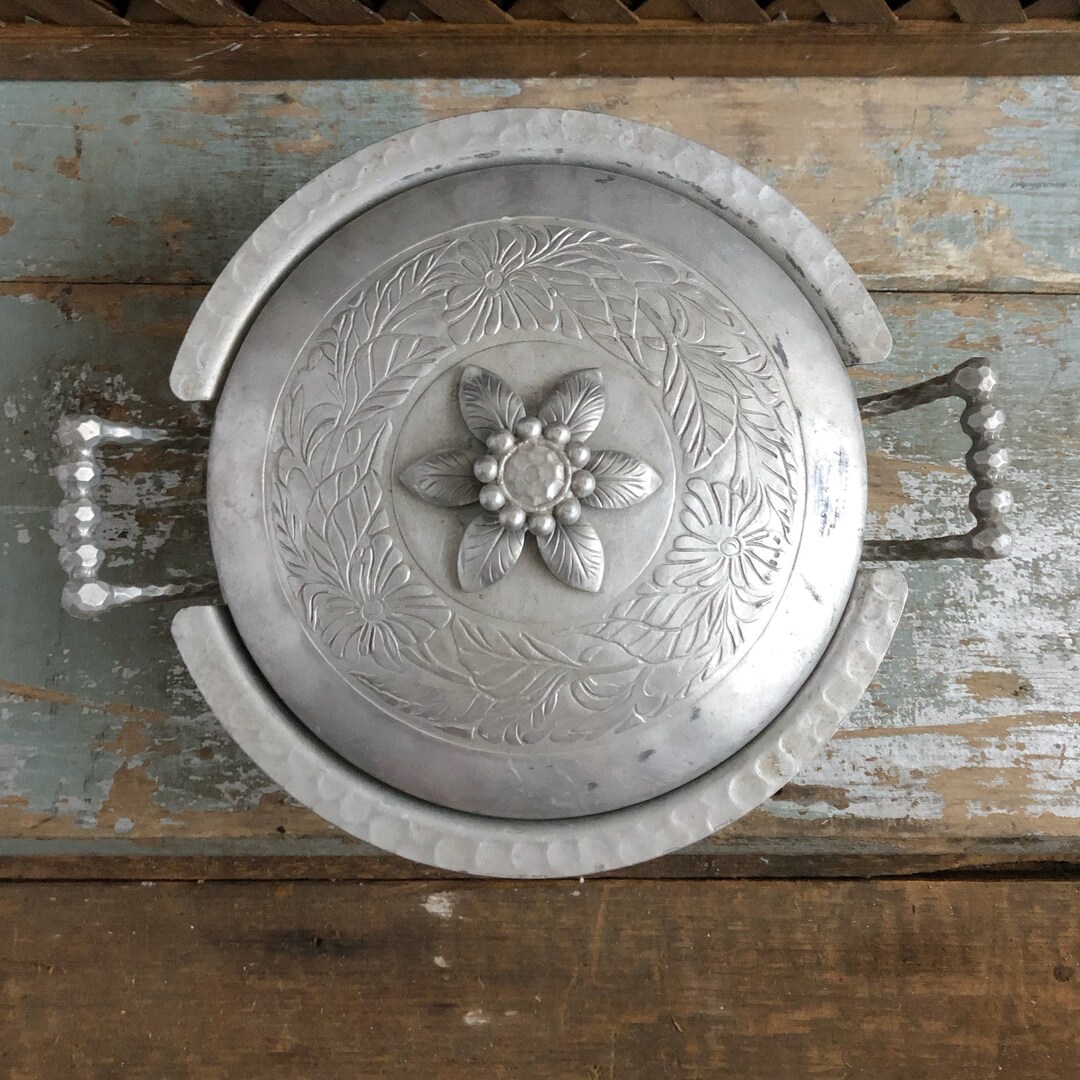 Vintage Aluminum Covered Dish With Handles - Etsy
