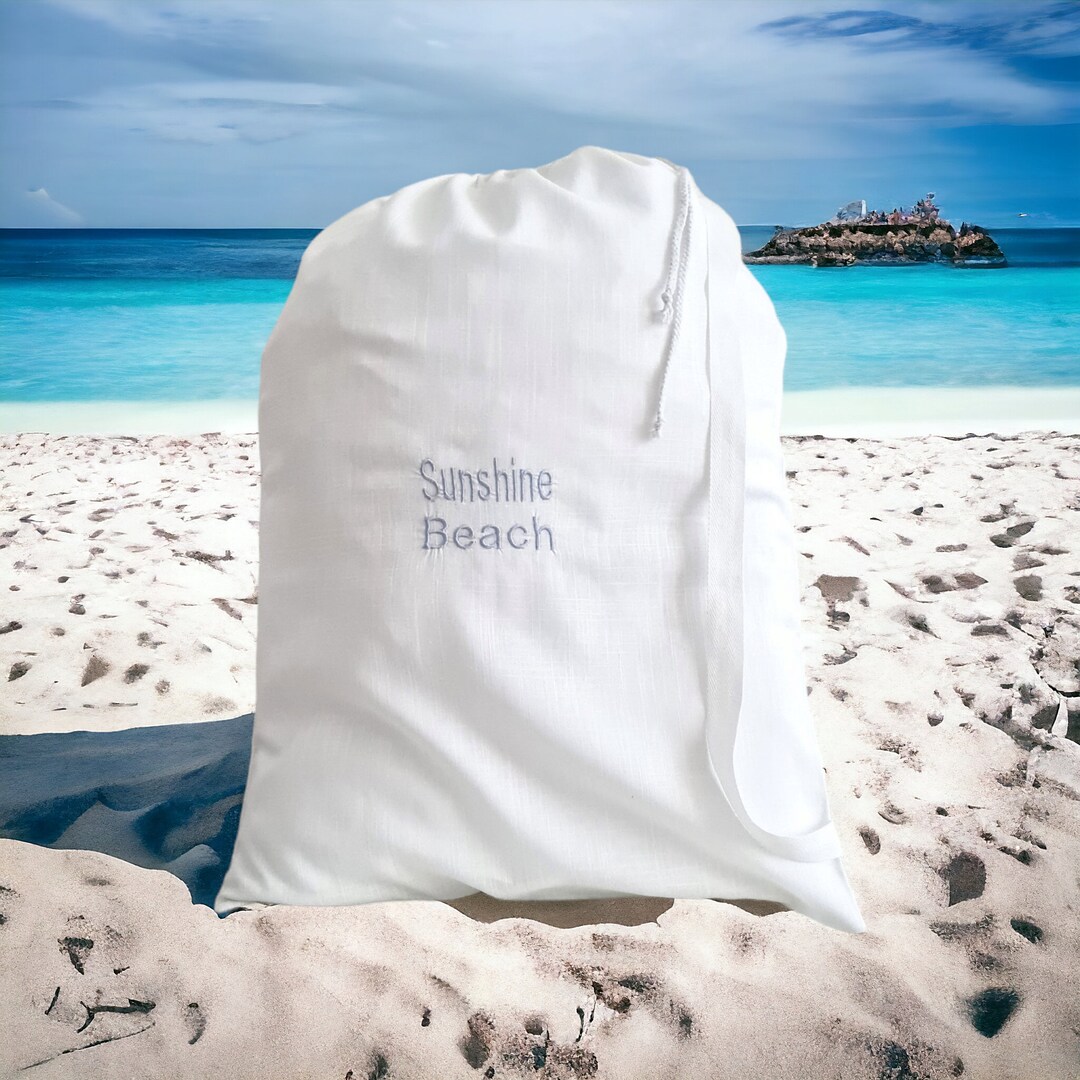 Backpack Laundry Bag Custom Embroidered Personalized Sack Travel Gift ...