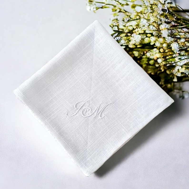 Boy/ Adult Baptism Handkerchief Cross Gifts/ Custom Embroidered Hankie ...