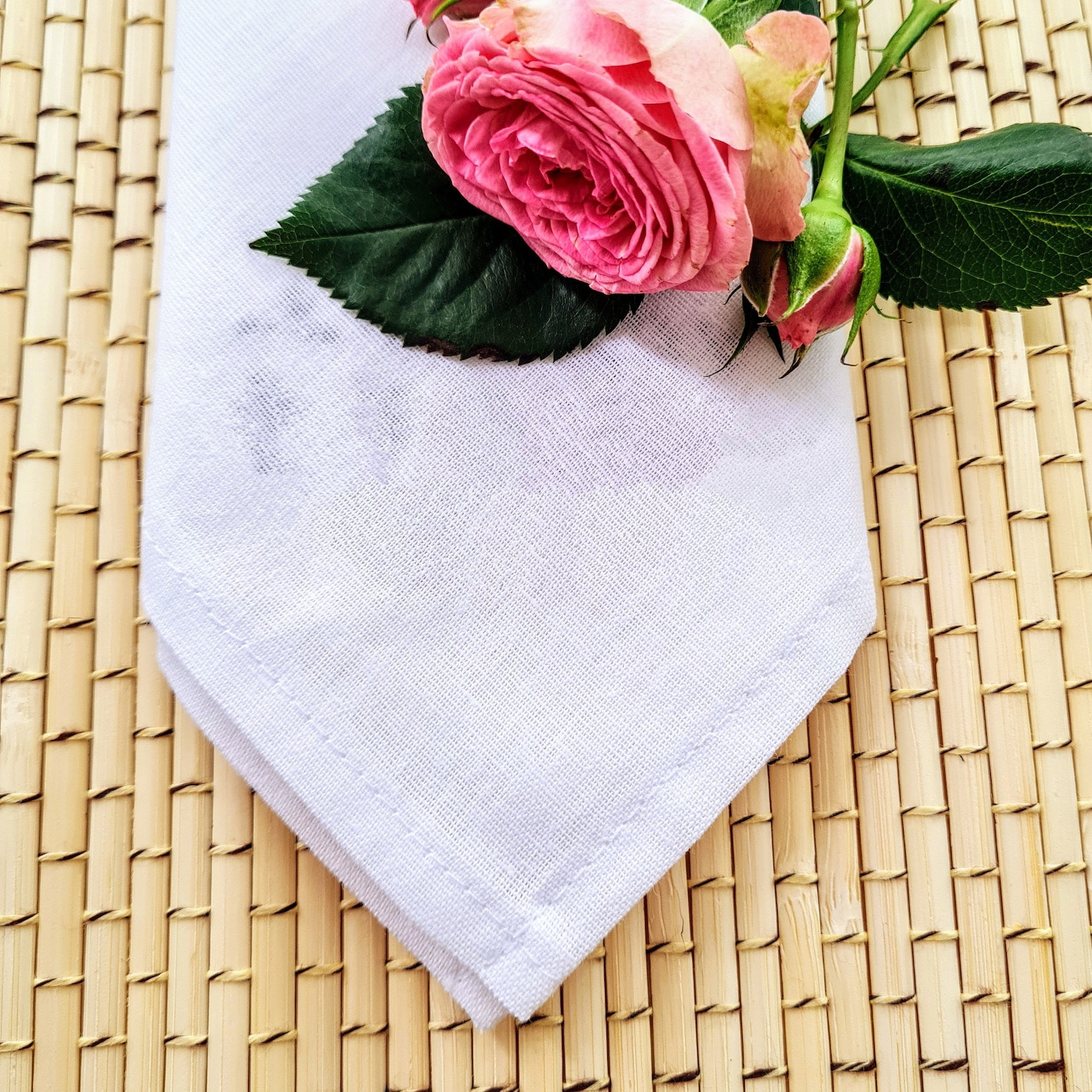 Set 20 White Cloth Dinner Napkins Linen Bulk/ Irish Wedding/ Rehearsal ...