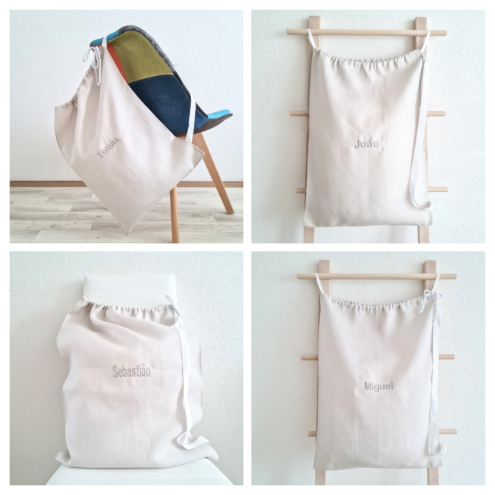 Travel/ College Backpack Laundry Bag Linen Custom Embroidered With ...