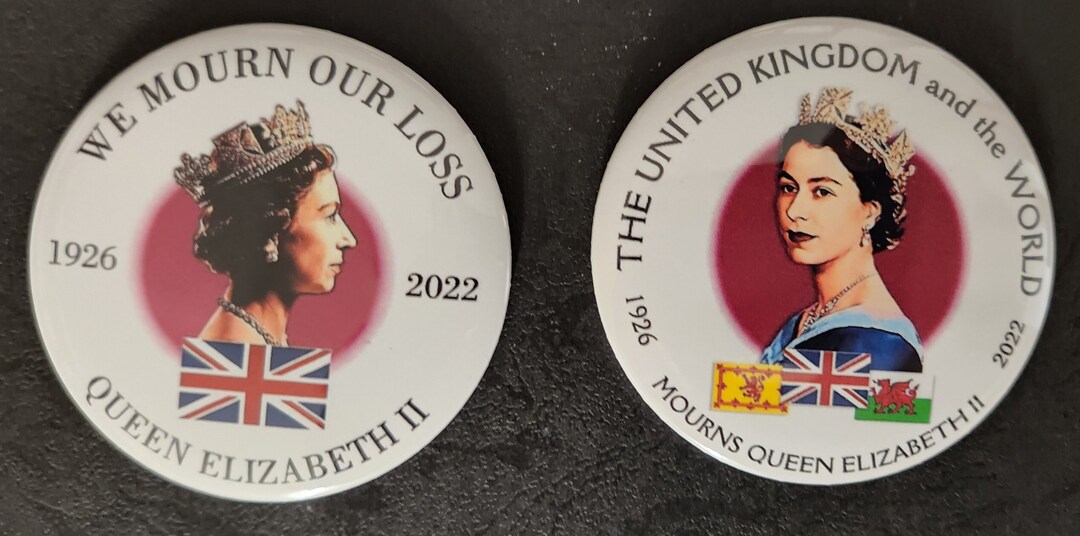 Set of Two 3 Buttons Honoring Queen Elizabeth II Limited Edition 100 ...