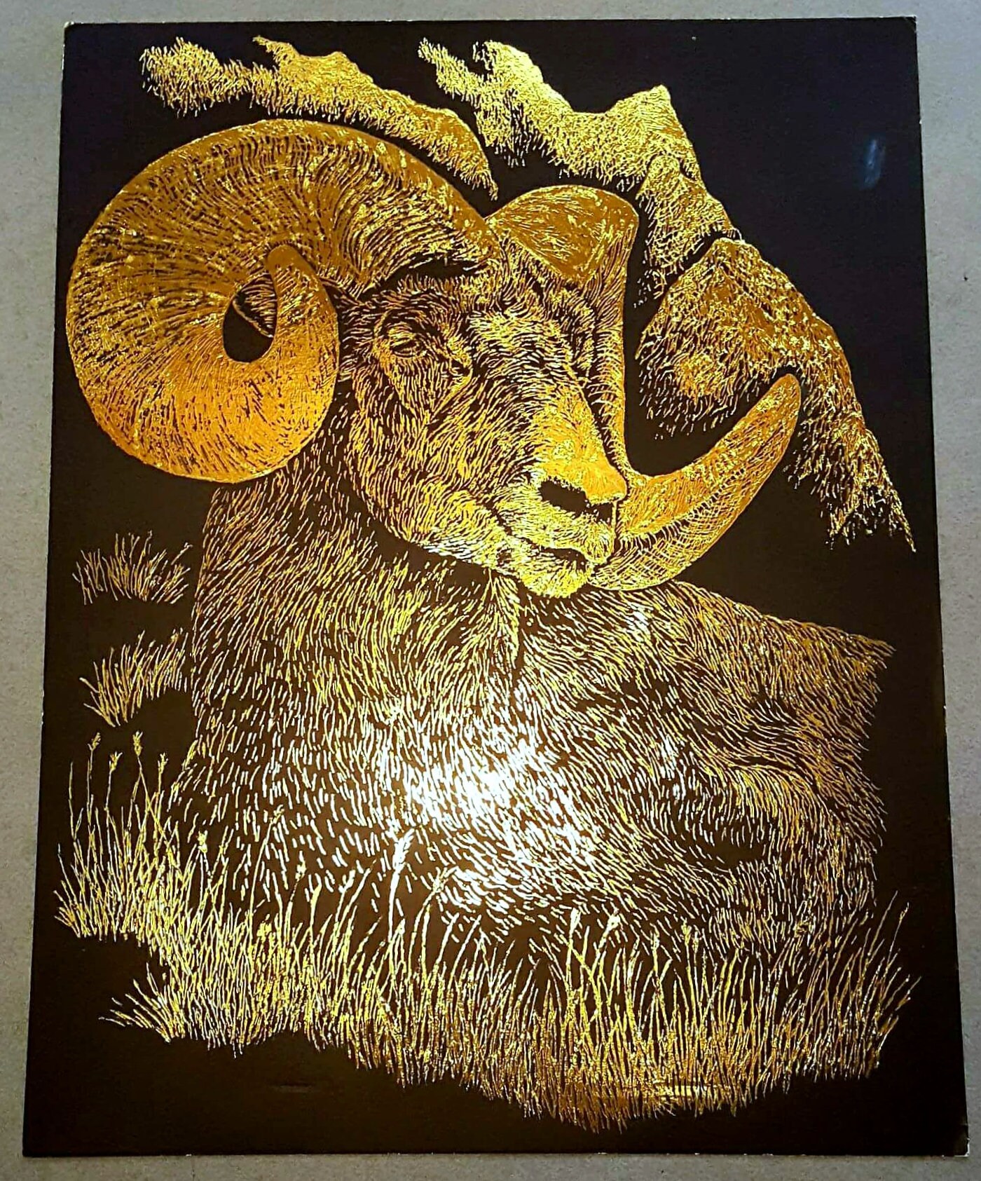 Golden Ram - Etsy