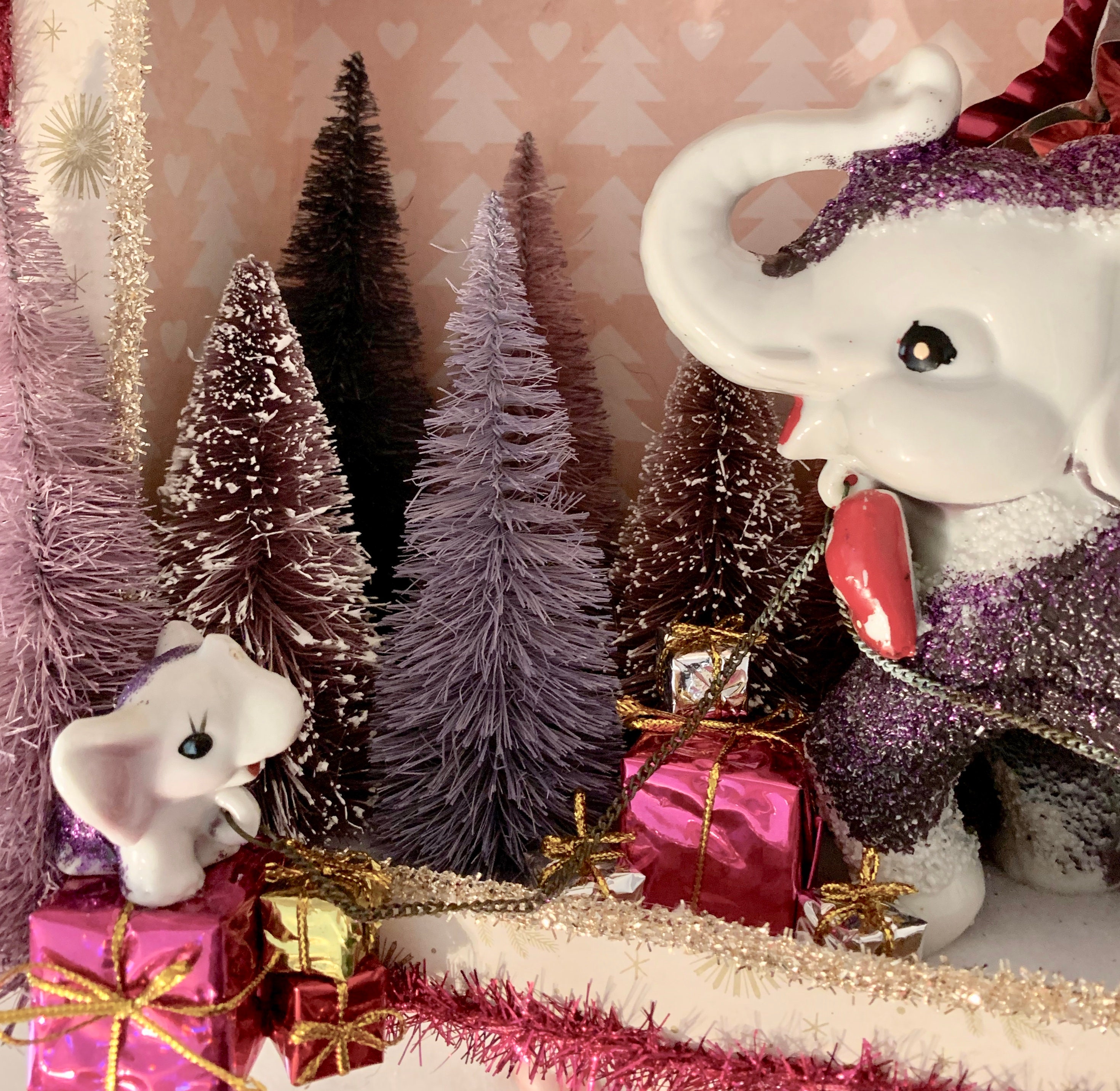 Kitsch Christmas Shadow Box, Vintage Christmas Diorama, Vintage ...