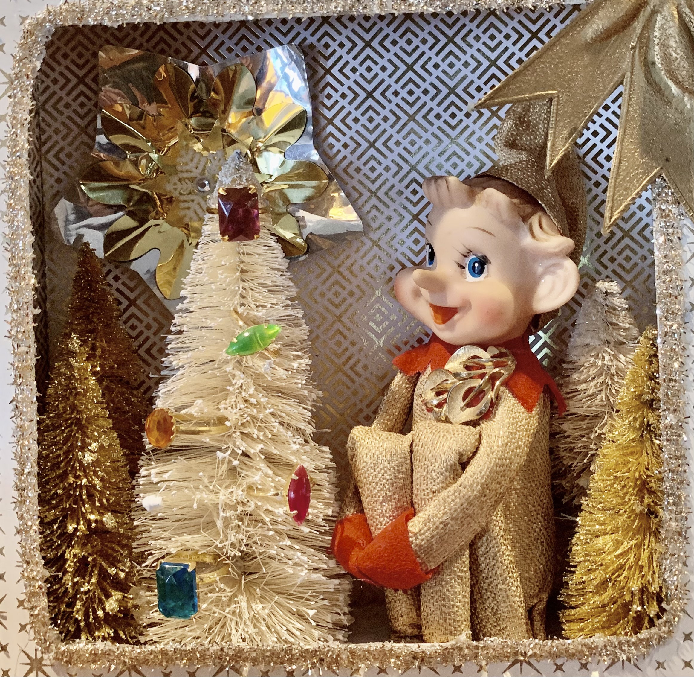 Kitsch Christmas Shadow Box Fifth Day of Christmas Five - Etsy