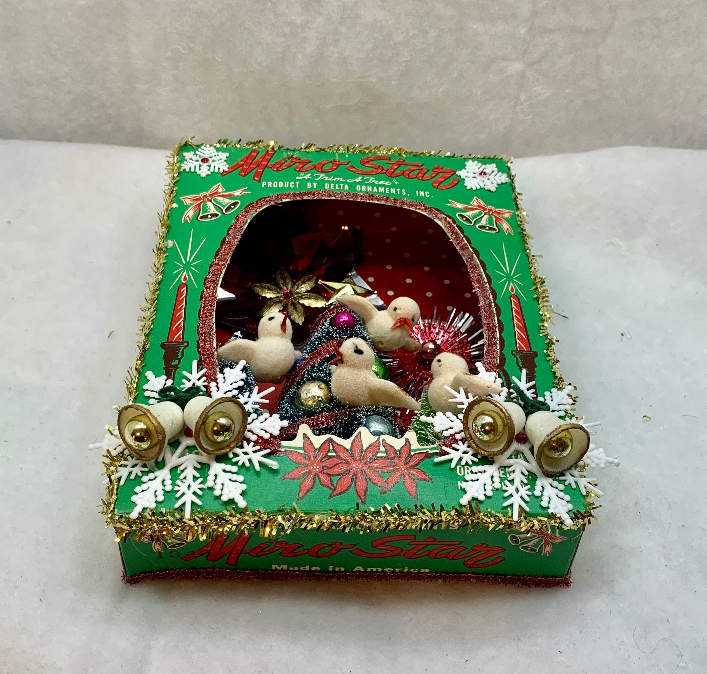 Kitsch Christmas Shadow Box, Fourth Day of Christmas, Four Calling ...