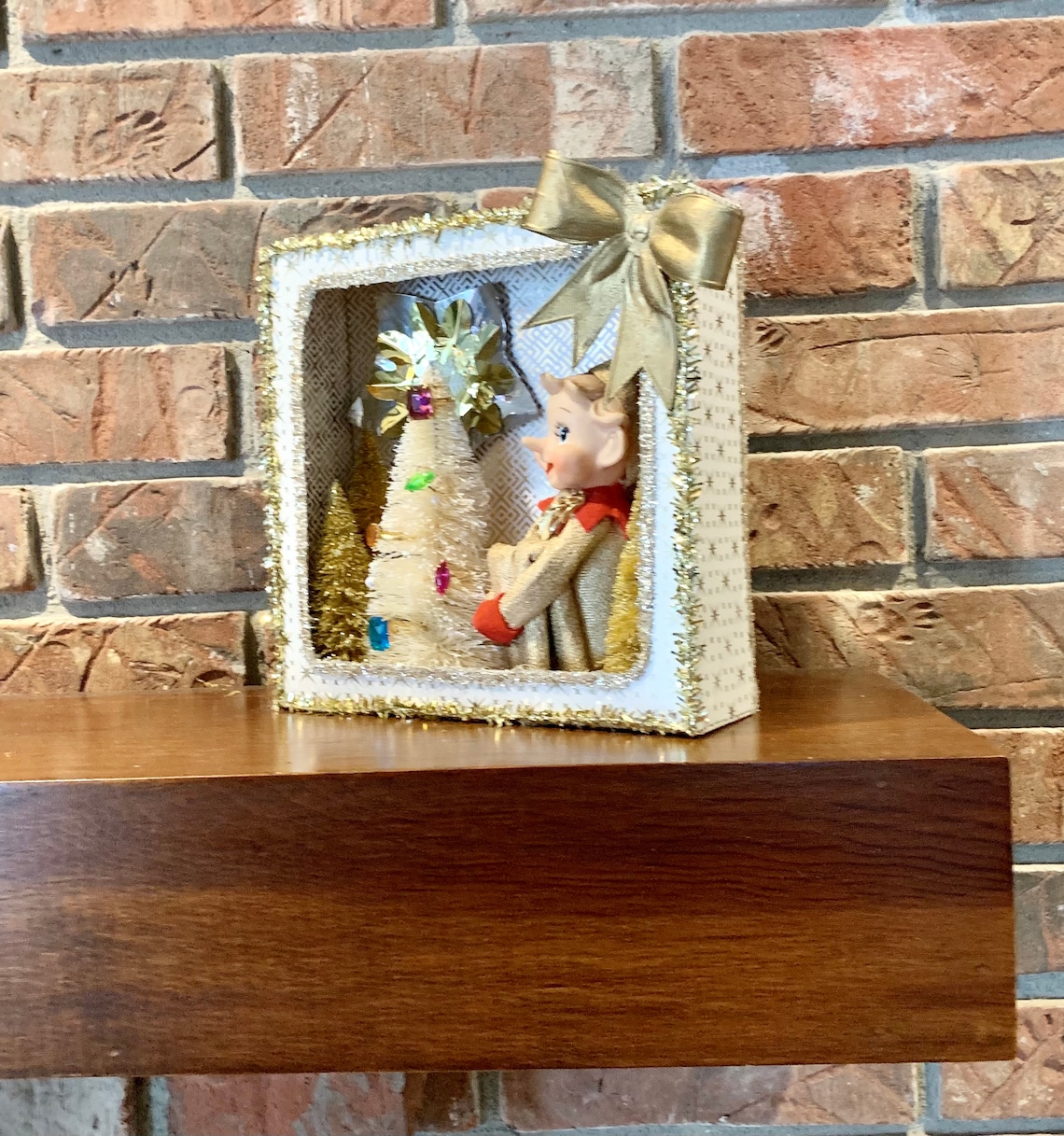 Kitsch Christmas Shadow Box Fifth Day of Christmas Five - Etsy