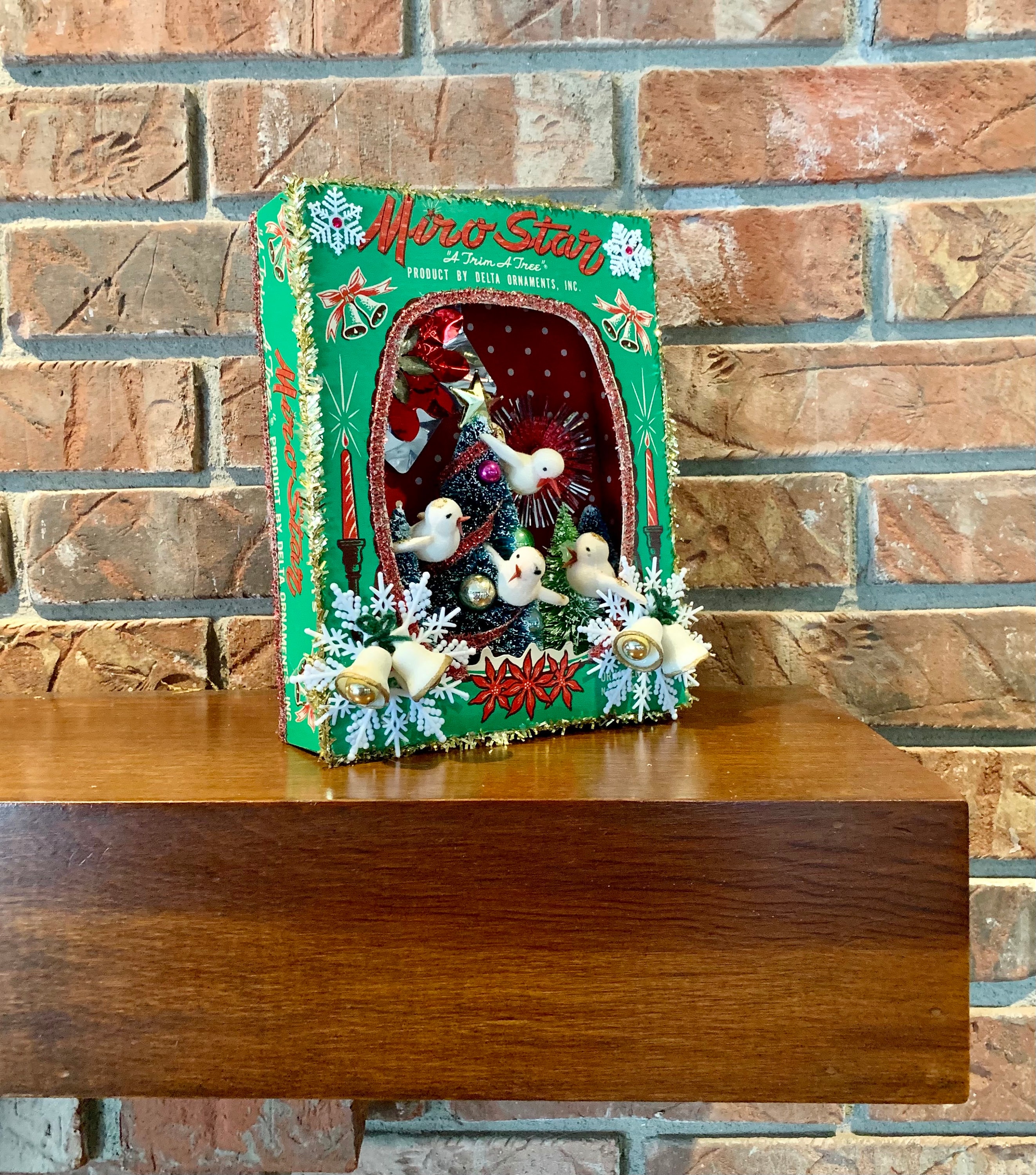 Kitsch Christmas Shadow Box, Fourth Day of Christmas, Four Calling ...