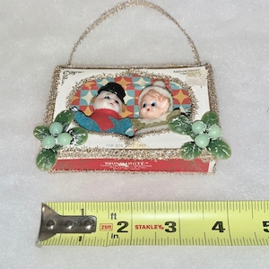 Vintage Shadowbox Ornament, Christmas Diorama Ornament, Vintage Shiny ...