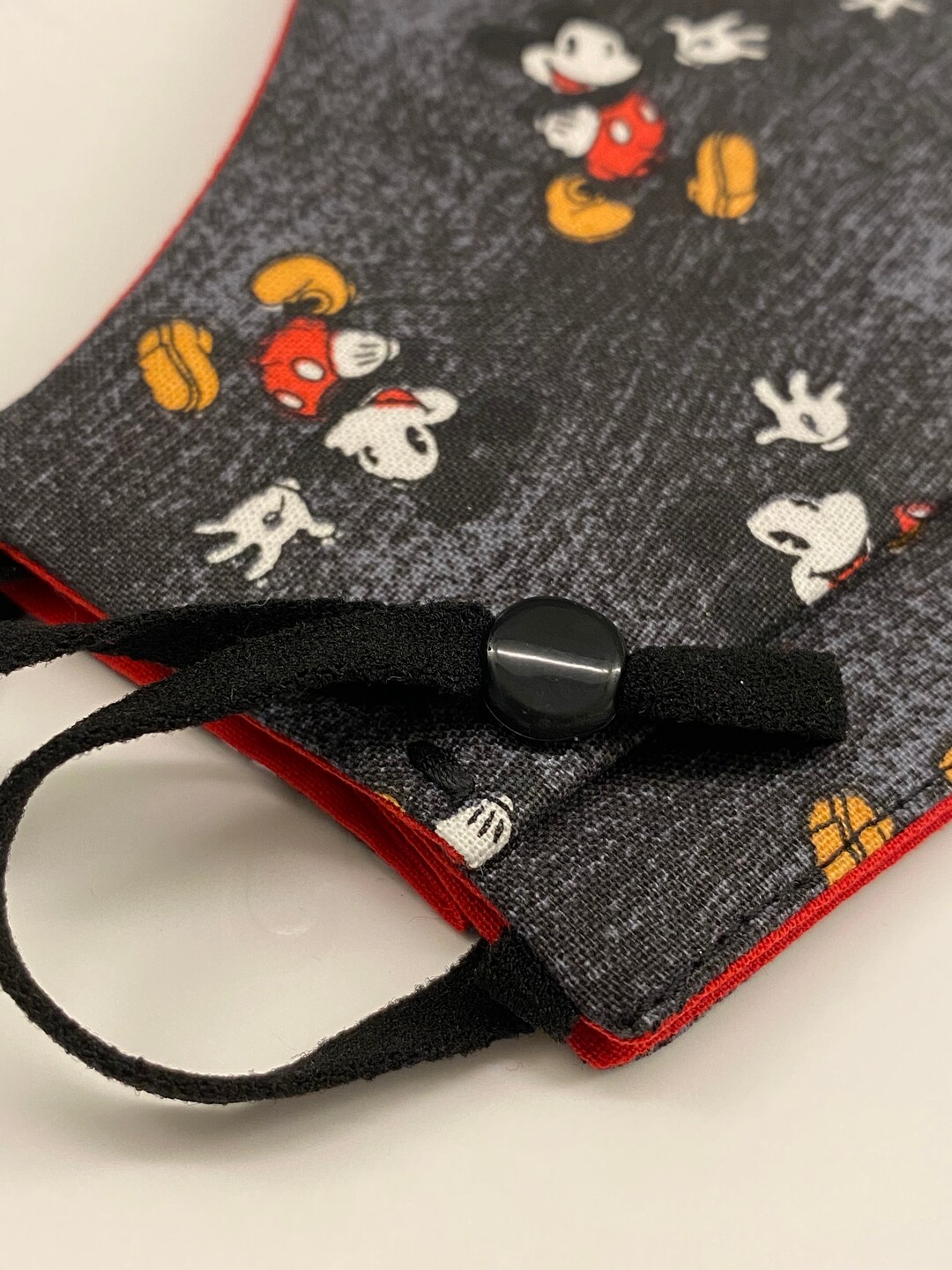 NEW Adult Mickey Mouse 3 Layer Face Mask With Red Cotton - Etsy