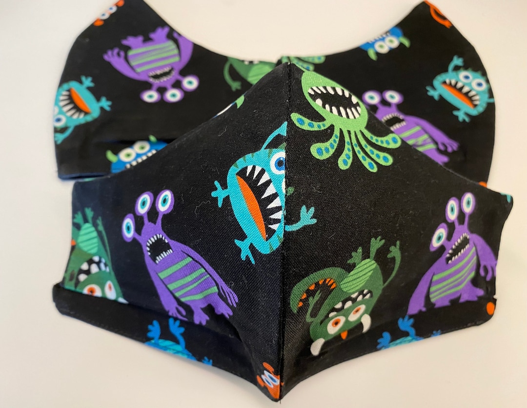 Monster Mash 3-layer Face Mask - Etsy