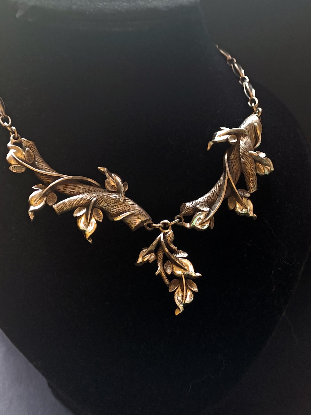 Tortolani Silvertone Shrubs and Leaves Vintage 50s-60s Signed Necklace ...