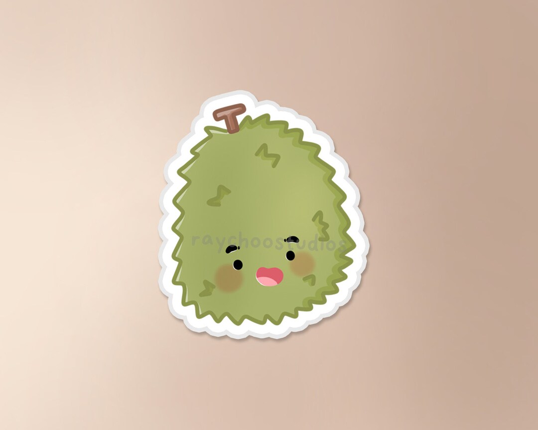 Durian (whole) Sticker | Fruit Sticker, Asian Fruit Sticker, Asian Food ...
