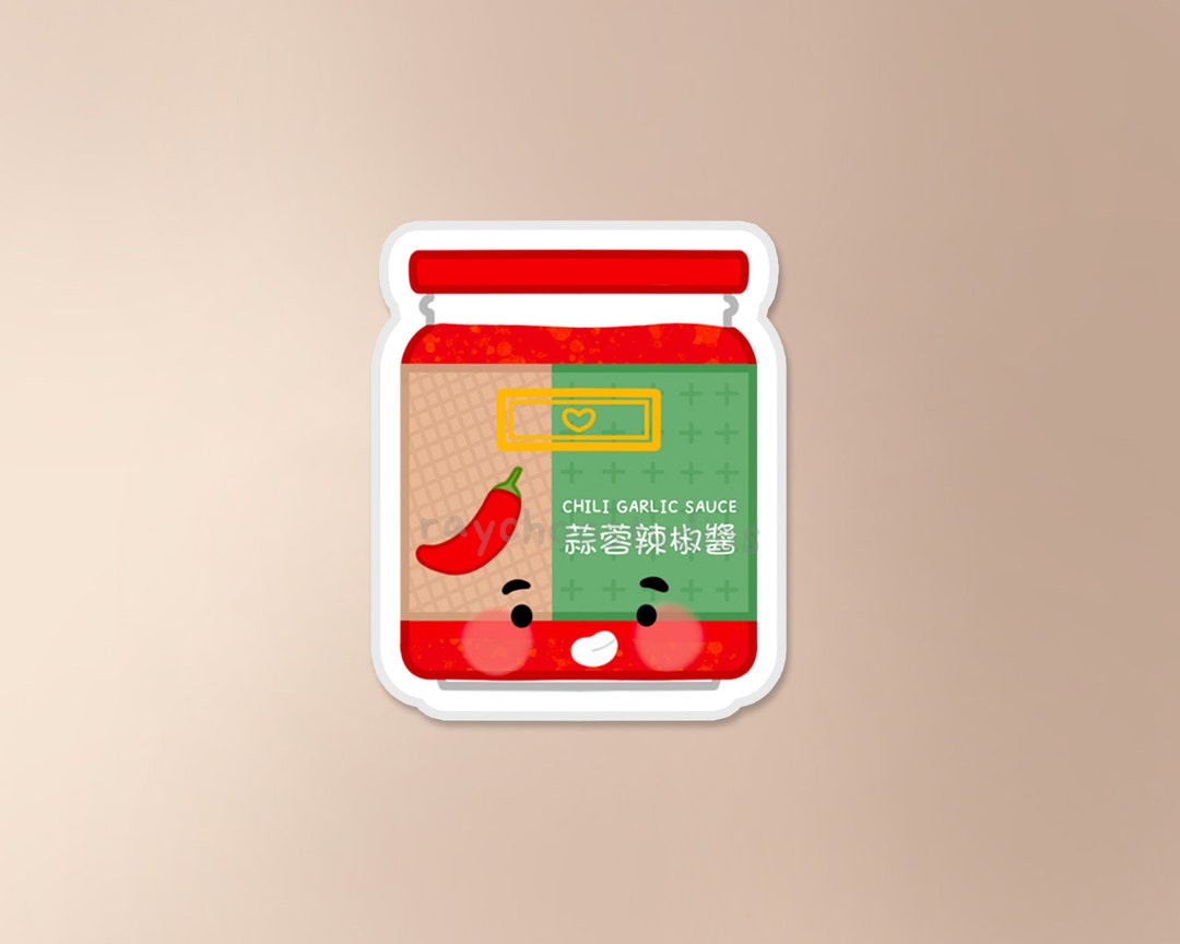 Chili Garlic Sauce Sticker | Sauce Sticker, Asian Food Sticker, Food ...